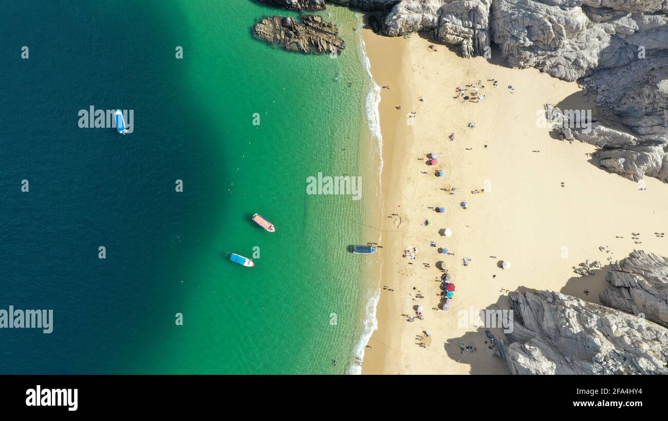 Beautiful aerial view of Cabo San lucas Arch Stock Photo - Alamy