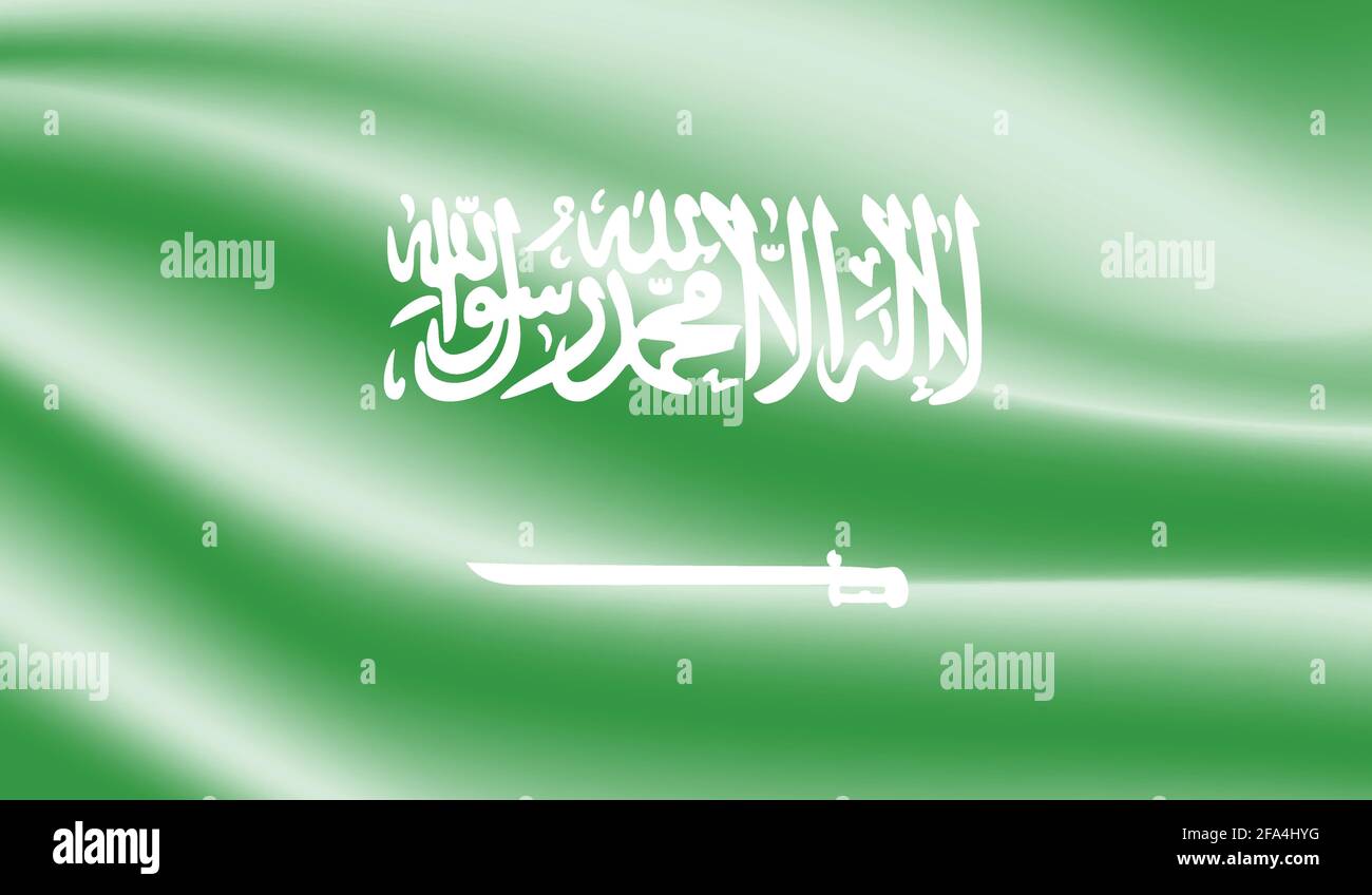 Saudi Arabia flag with waving grunge texture. Vector background Stock ...