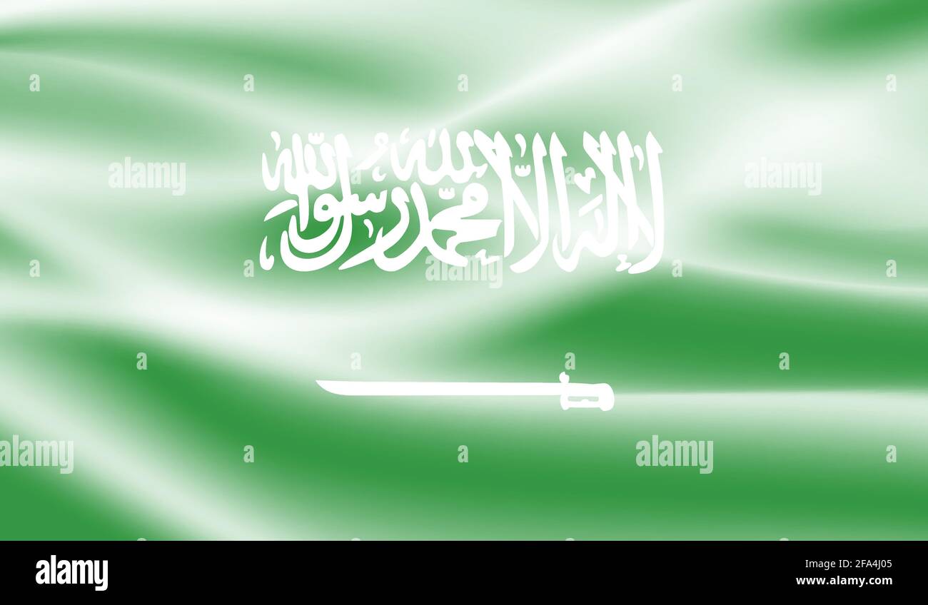 Saudi Arabia flag with waving grunge texture. Vector background Stock ...