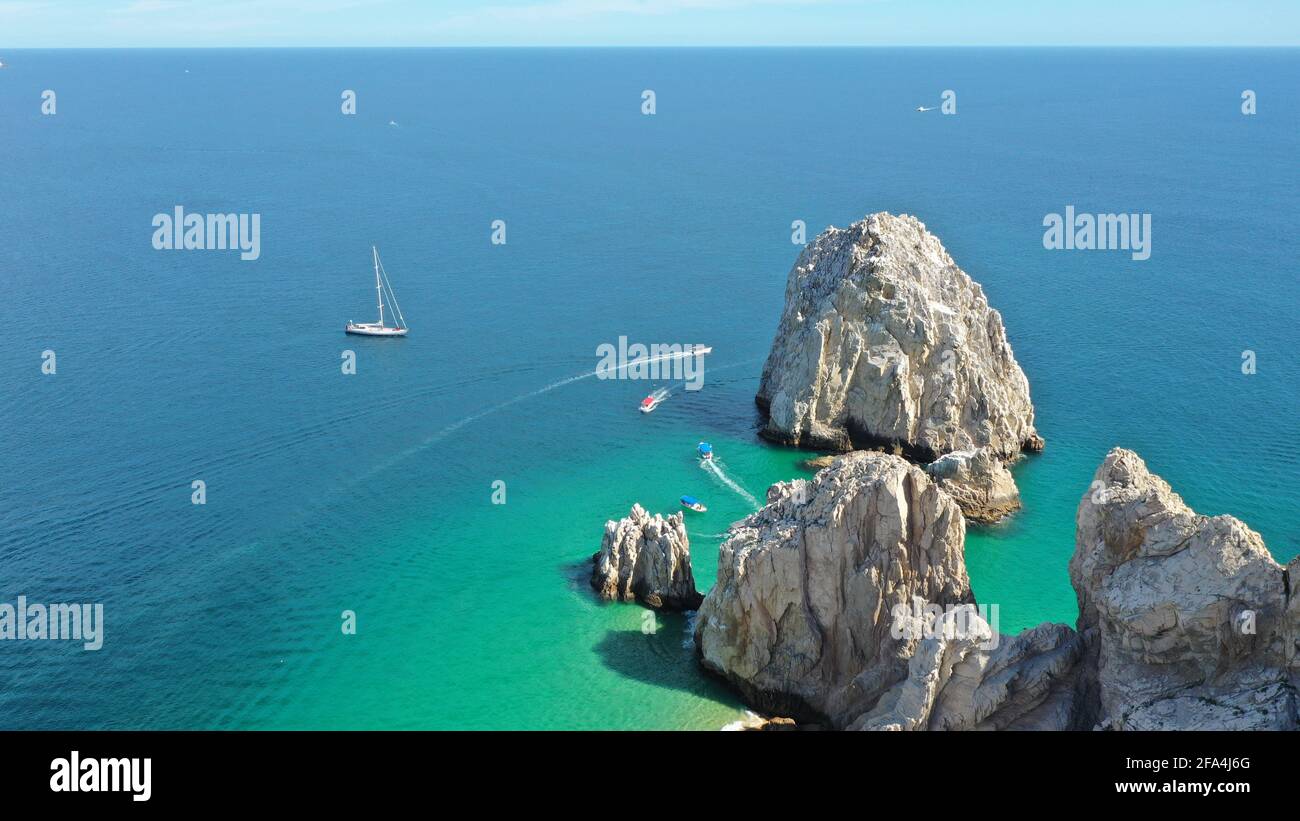 Beautiful aerial view of Cabo San lucas Arch Stock Photo - Alamy
