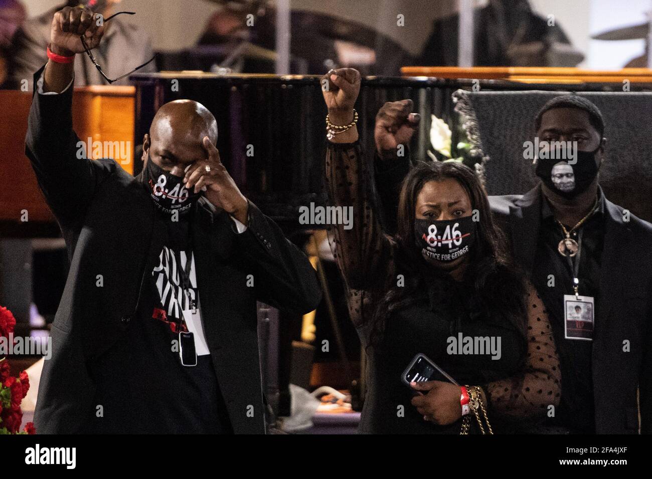 Members of George Floyd's family (from left) Philonise Floyd, Keeta ...
