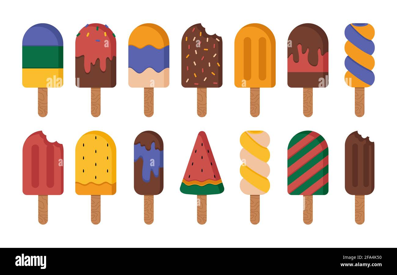 Ice cream collection Stock Photo - Alamy