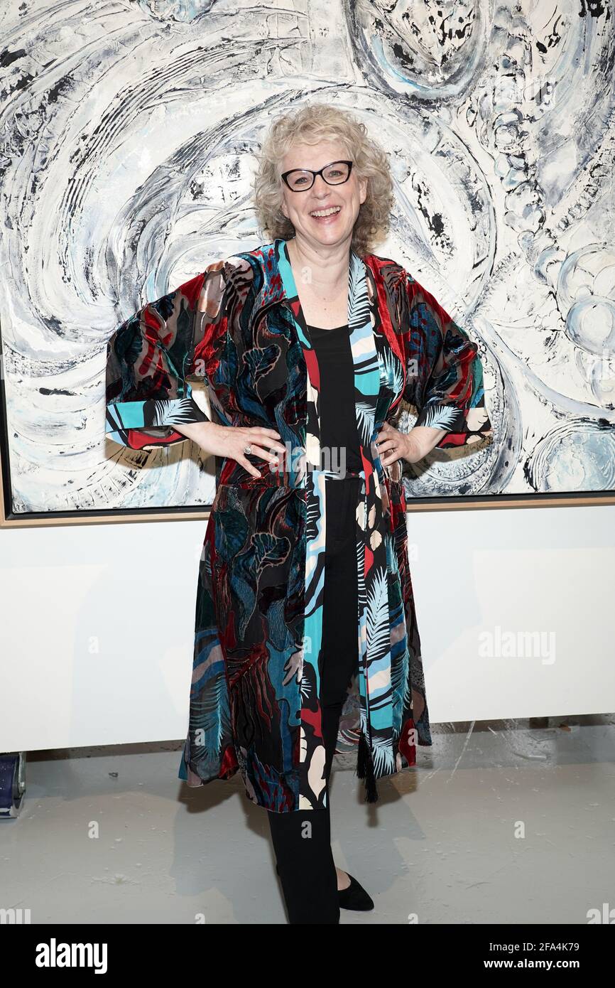 MIAMI, FL - APRIL 22: Artist Jill Krutick is seen at MANOLIS PROJECTS ...