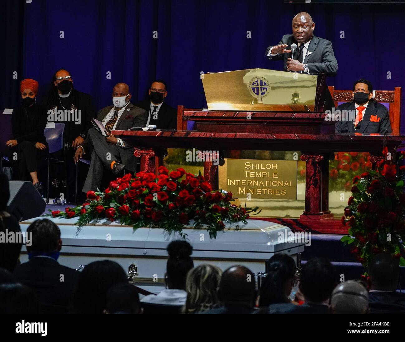 Minneapolis, United States. 22nd Apr, 2021. Benjamin Crump delivers ...