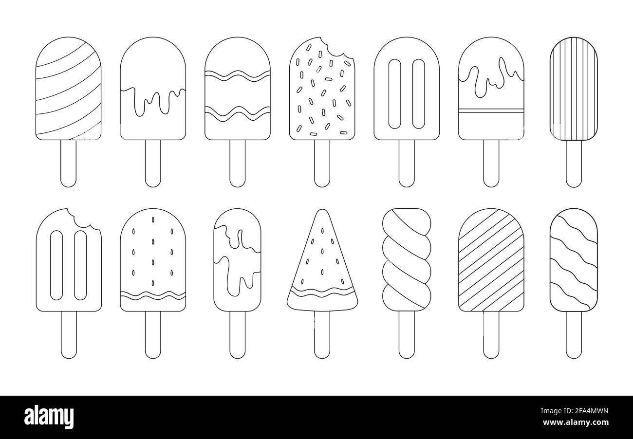 Ice cream collection Stock Photo - Alamy