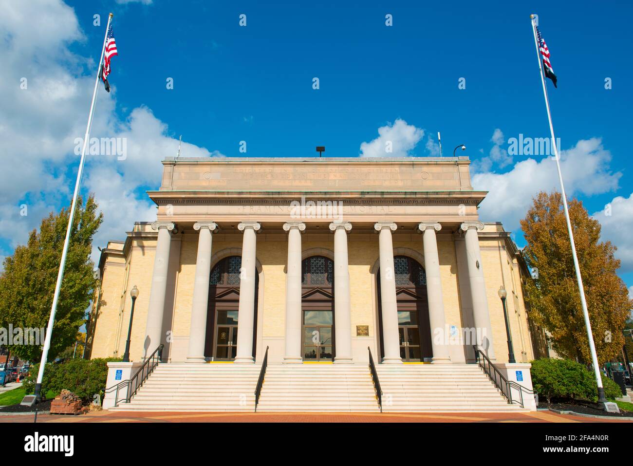 Framingham City Hall in downtown Framingham, Massachusetts MA, USA ...