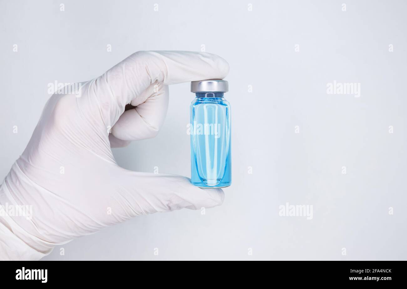 Glass vials for liquid samples. Laboratory equipment. Injection Stock ...