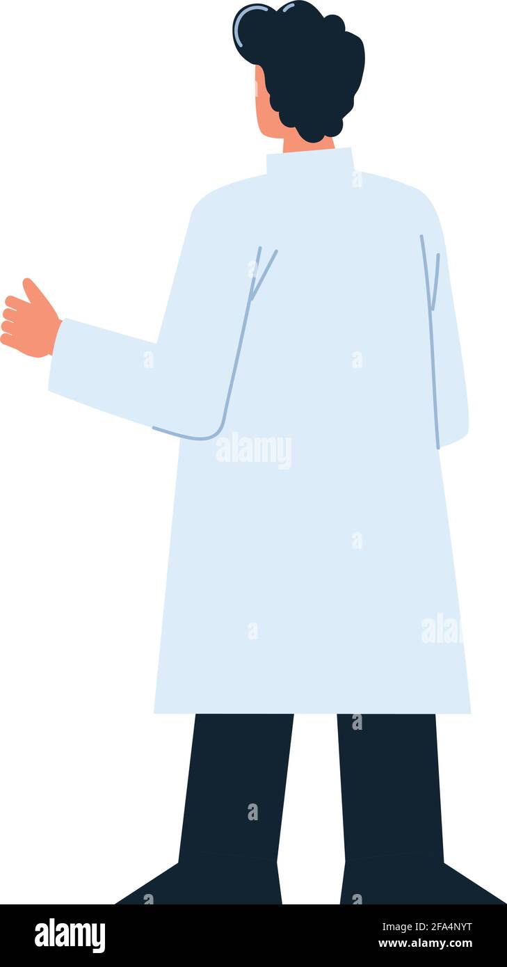back view doctor Stock Vector Image & Art - Alamy