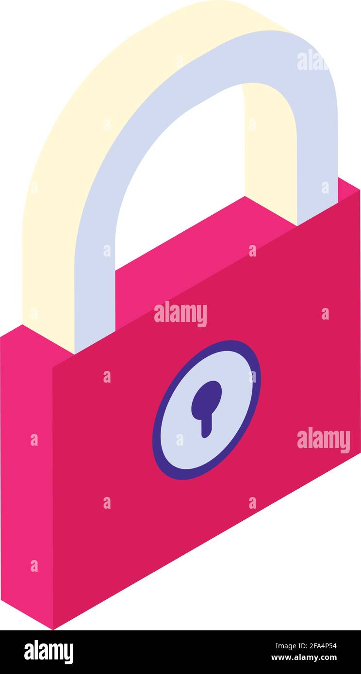 padlock security isometric Stock Vector Image & Art - Alamy