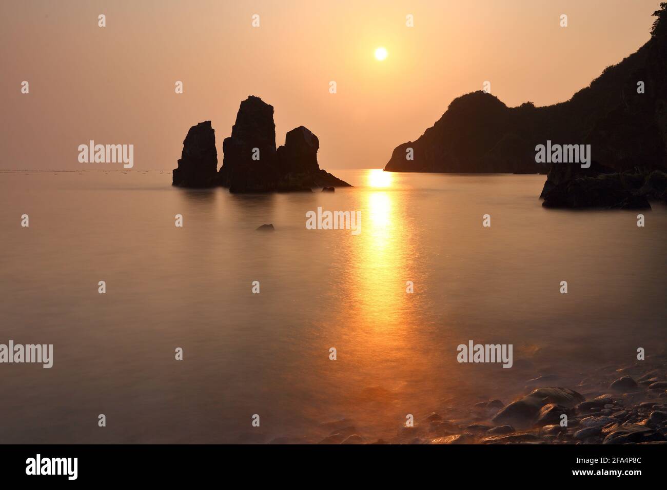 Beach near fenniaolin fishing harbor in Yilan county, Taiwan Stock ...