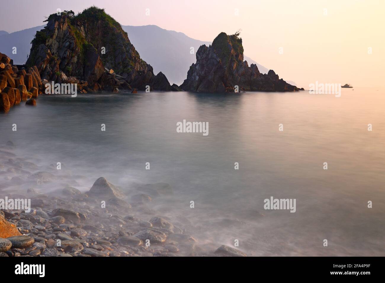 Beach near fenniaolin fishing harbor in Yilan county, Taiwan Stock ...