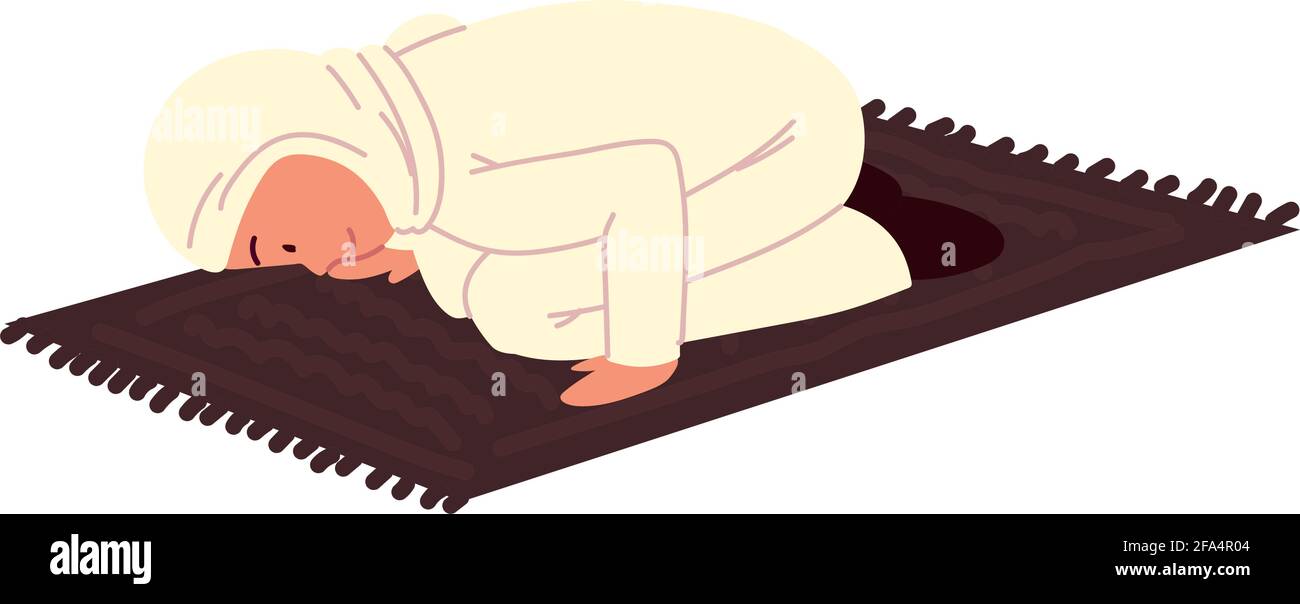 muslim woman prostration position Stock Vector Image & Art - Alamy