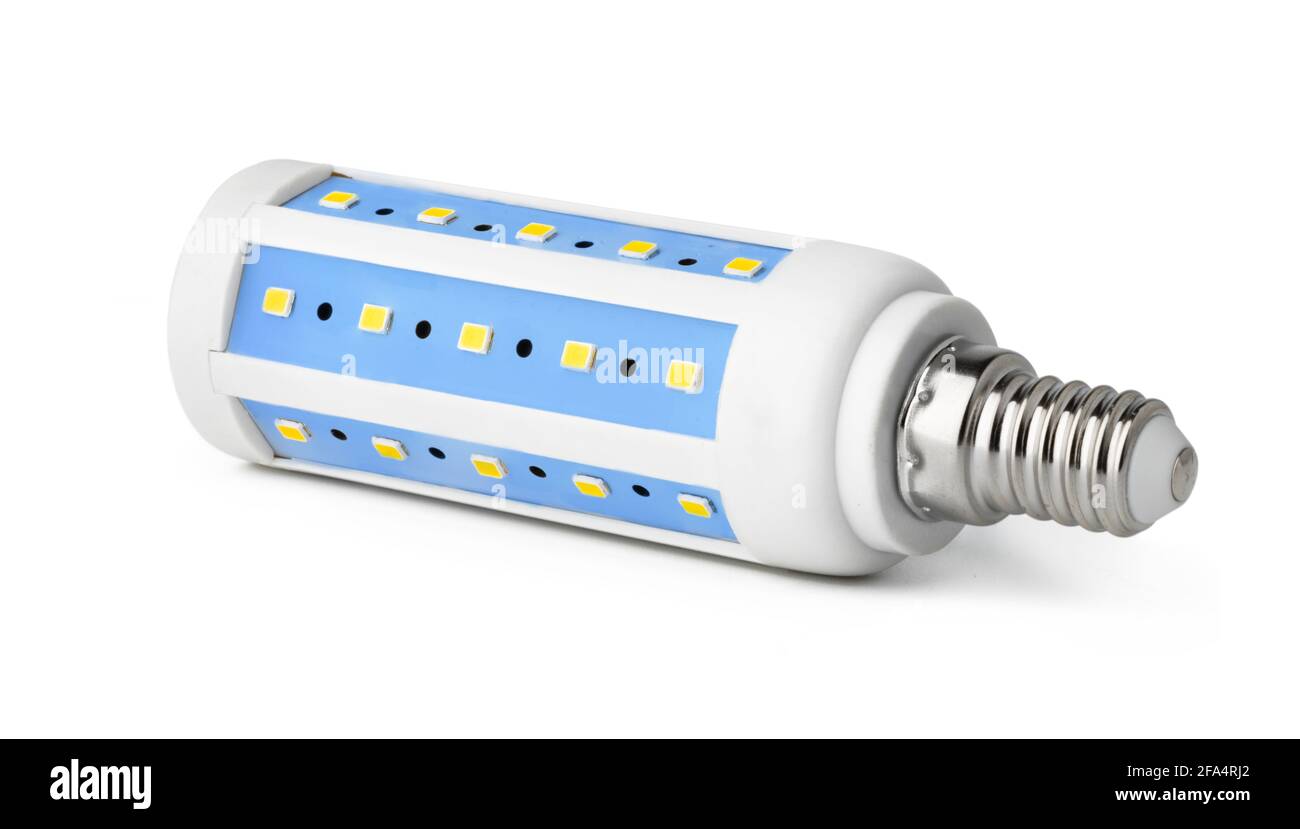 One light bulb isolated on white background Stock Photo - Alamy