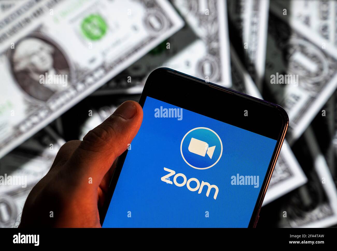 In this photo illustration the American video Communications company ...