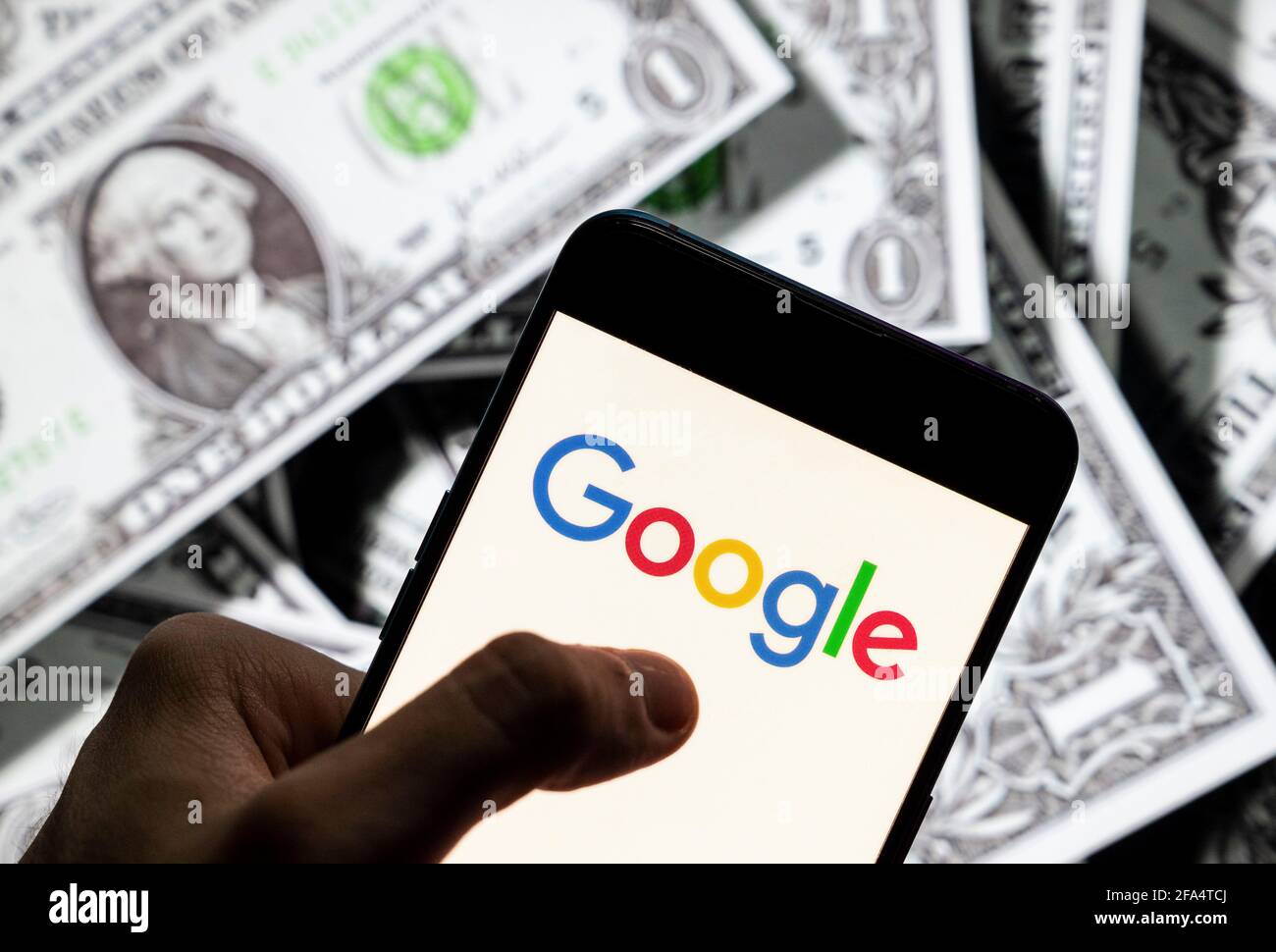 In this photo illustration the American multinational technology ...