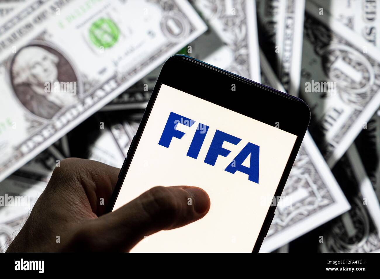 In this photo illustration Fédération Internationale de Football ...