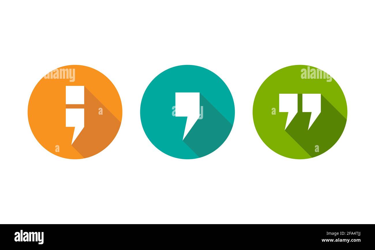 Semicolon comma Stock Vector Images - Alamy