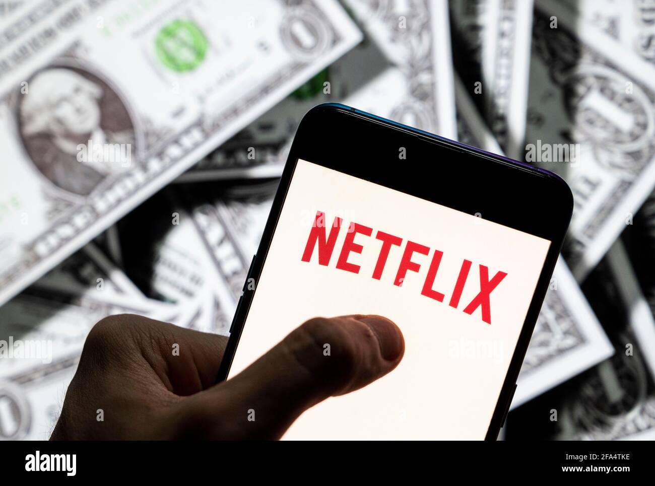 Netflix logo dollar hi-res stock photography and images - Alamy