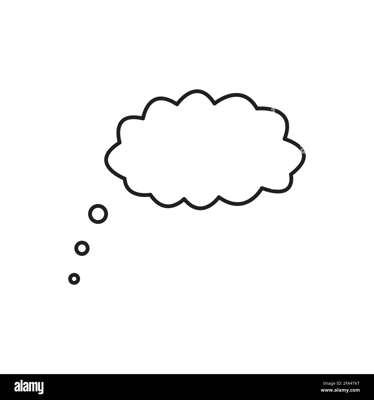 Think bubble outline icon vector for graphic design, logo, web site ...