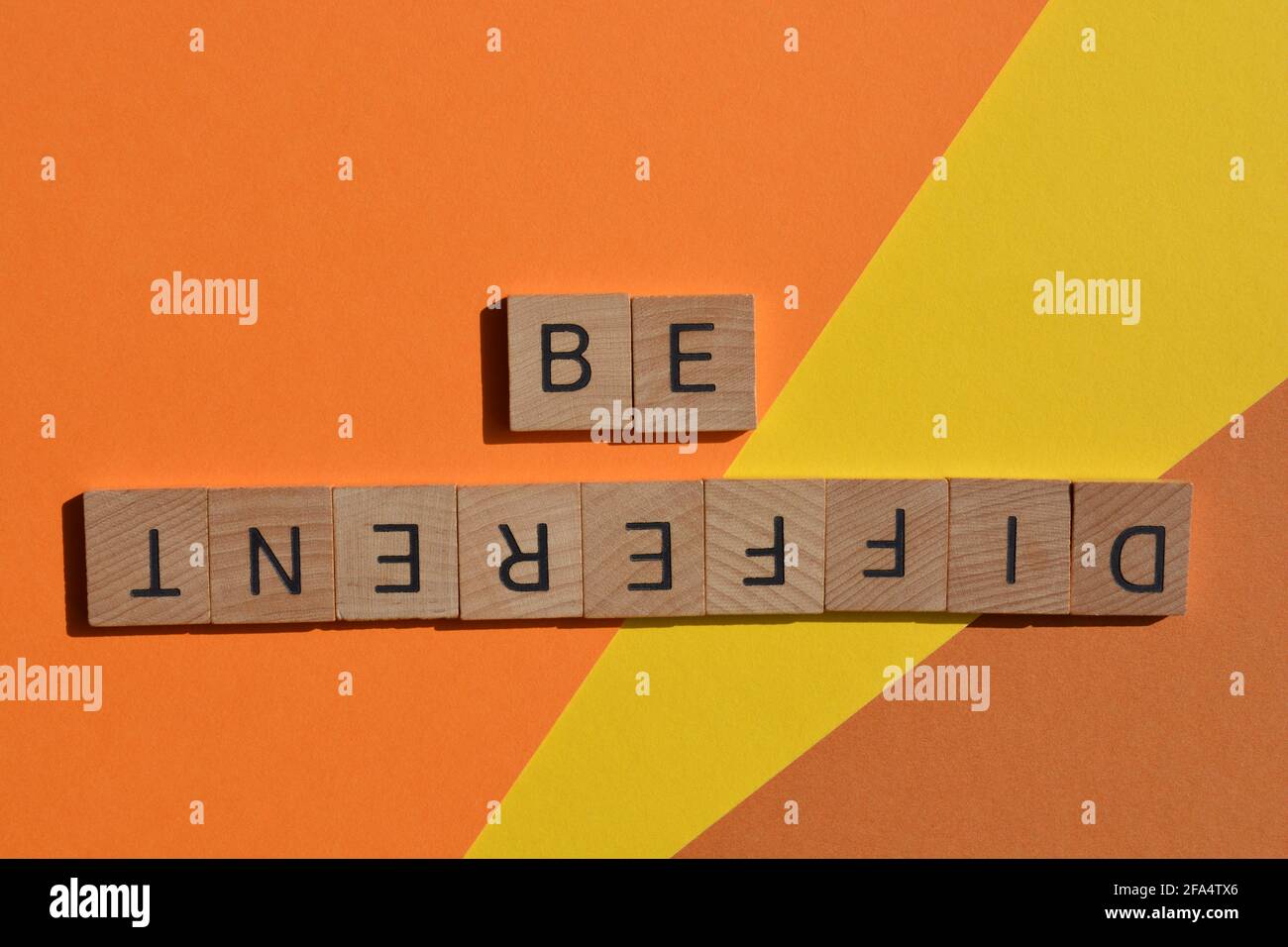 Be Different Words In Wood Alphabet Letters Isolated On Background Be Different Words In Wood Alphabet Letters Isolated On Background