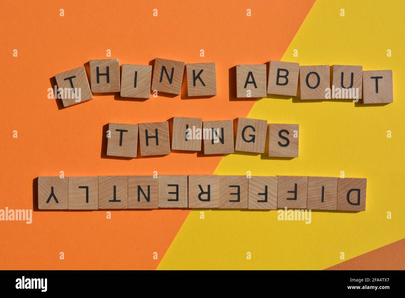 Think about things differently hi-res stock photography and images - Alamy
