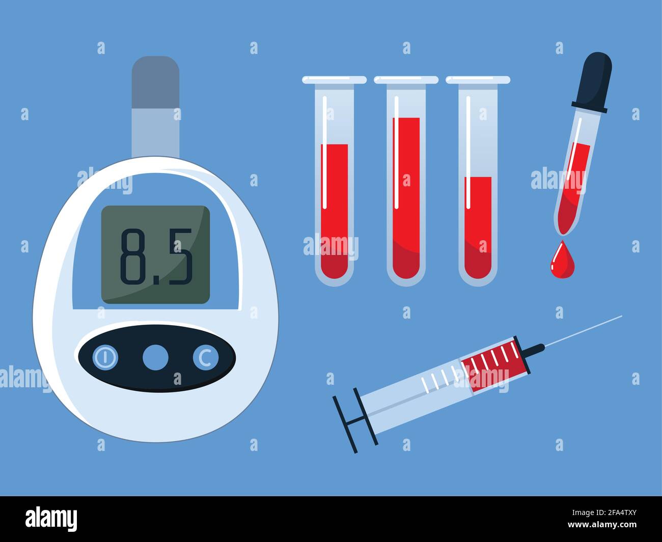 diabetes icons set Stock Vector Image & Art - Alamy