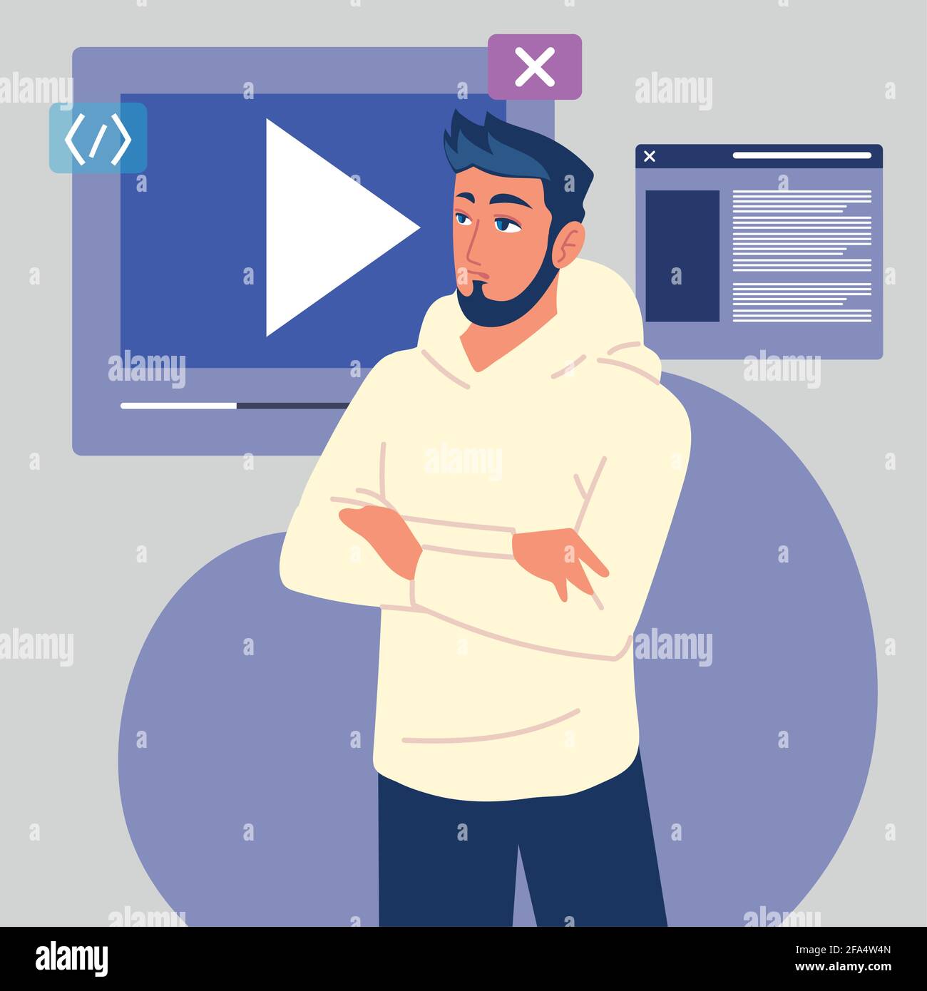 Code video video program Stock Vector Images - Alamy