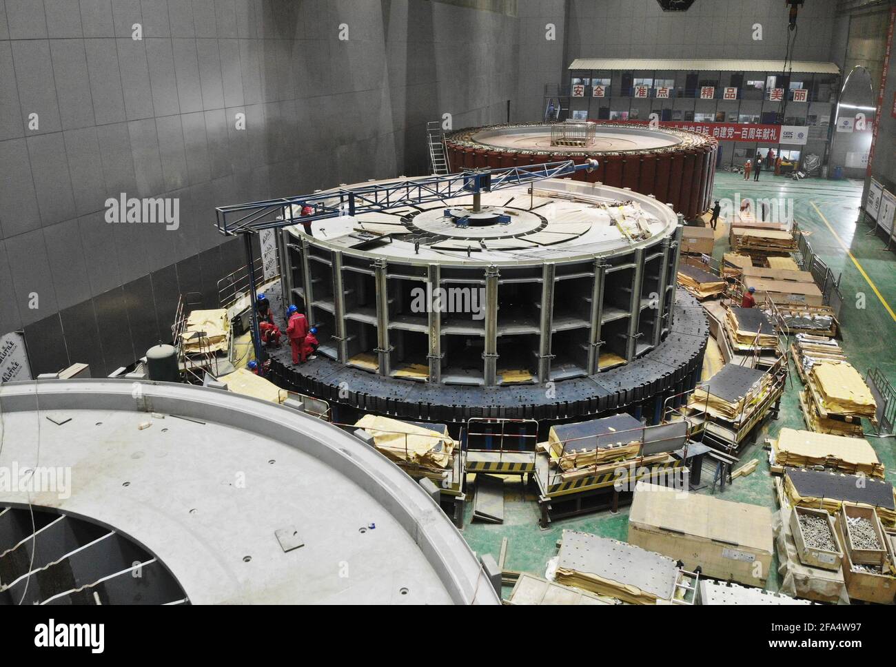 Liangshan, China. 22nd Apr, 2021. The underground powerhouse of world's ...
