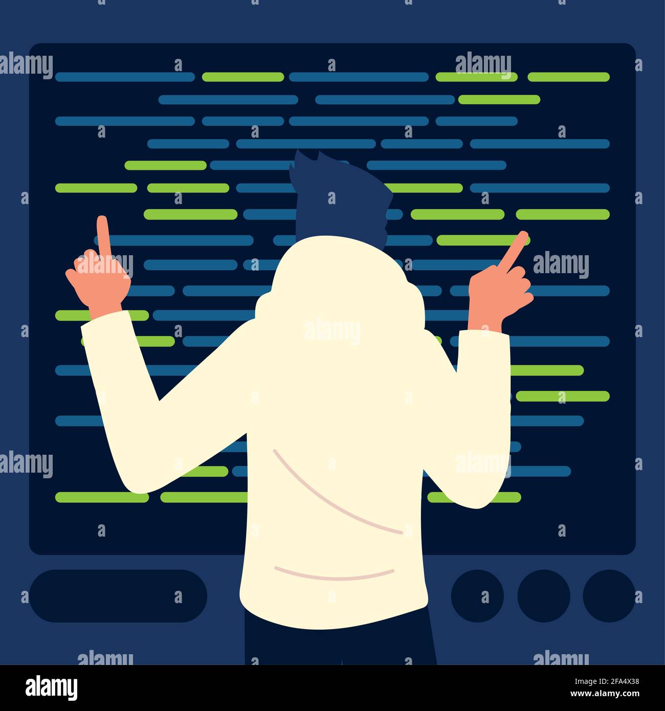 man programming codes Stock Vector Image & Art - Alamy