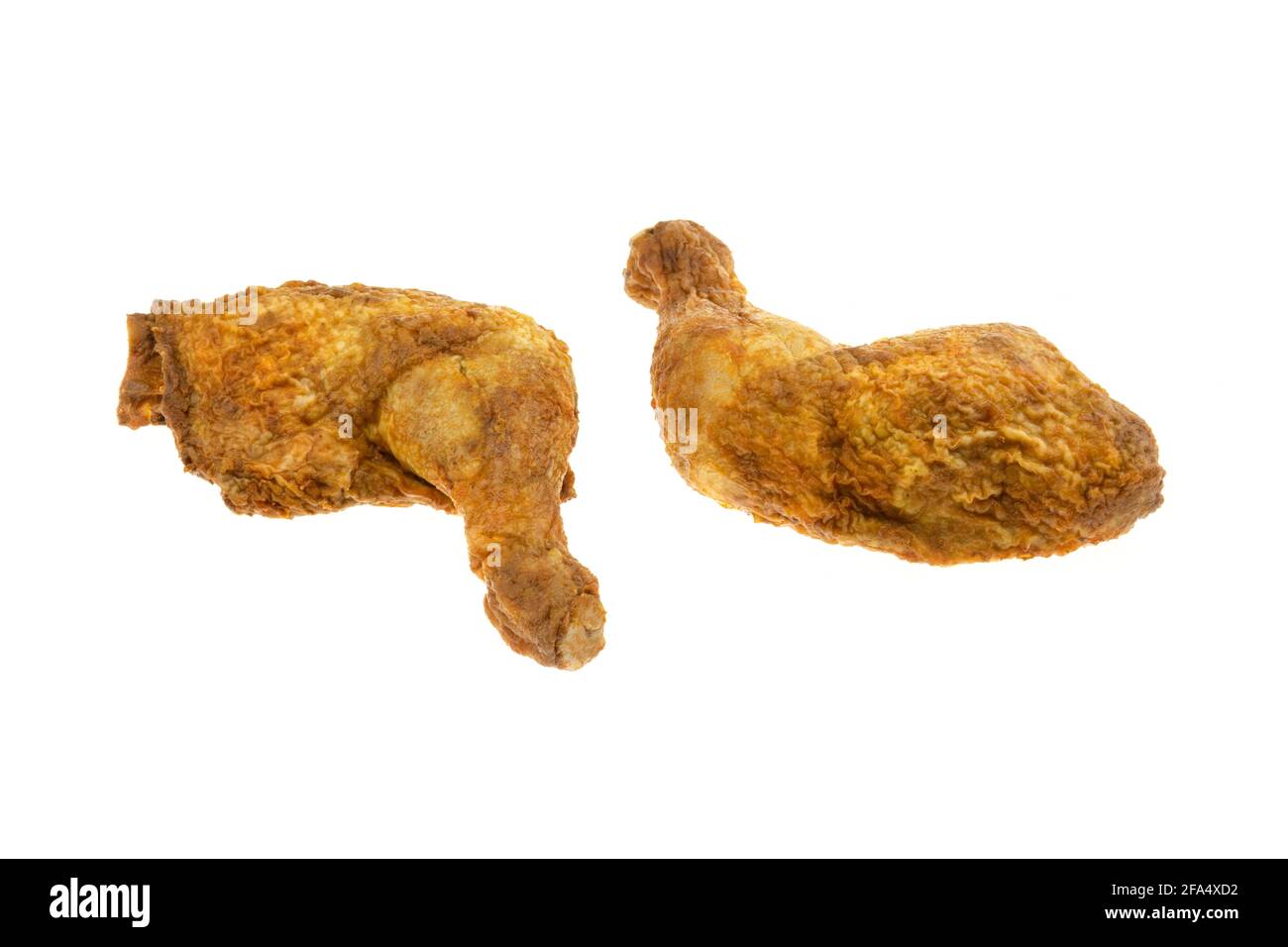 Baked chicken leg isolated on white background - Packshot Stock Photo ...