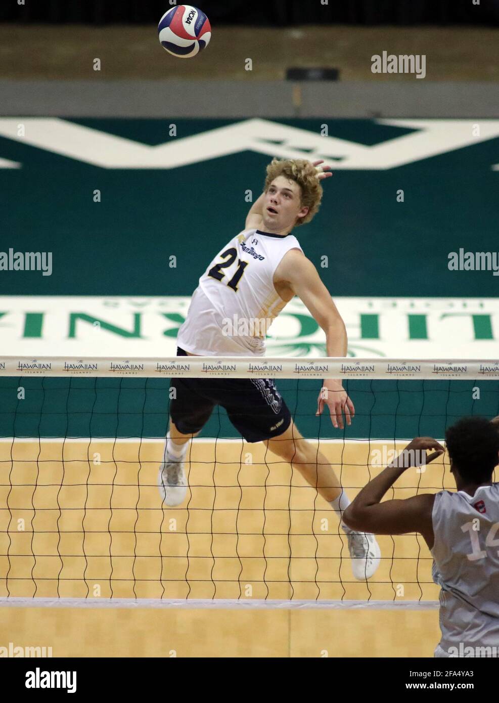 April 22, 2021 - UC San Diego Tritons outside hitter Kyle McCauley #21 ...