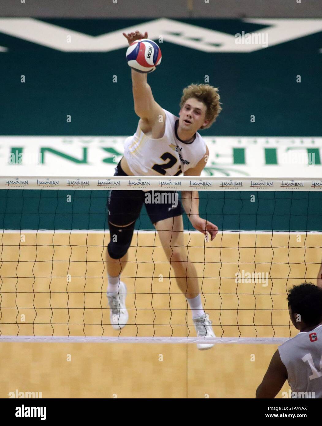 April 22, 2021 - UC San Diego Tritons outside hitter Kyle McCauley #21 ...