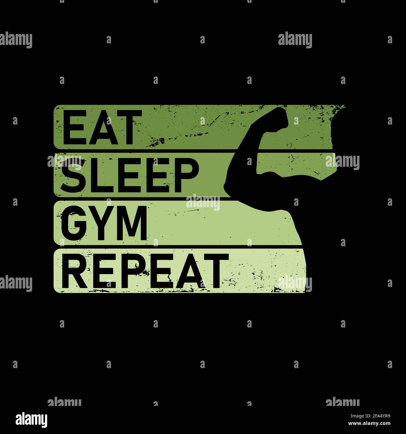Train Eat Sleep Repeat. Motivational quote. Template for gym, t-shirt ...