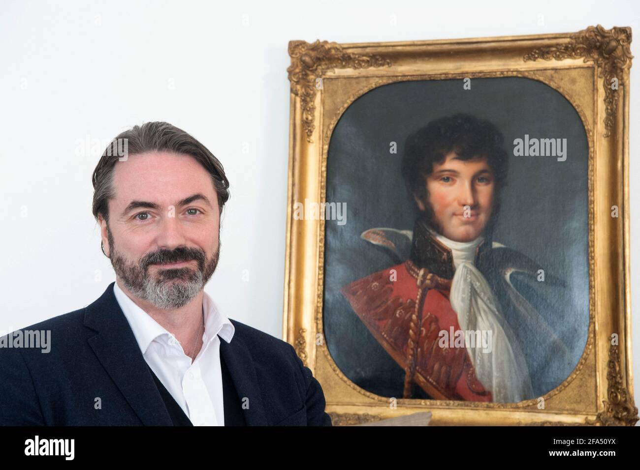 Prince Joachim Murat, Prince of Pontecorvo, poses with his wife ...