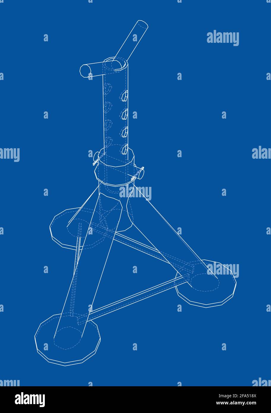 Axle stand isolated. Vector Stock Vector Image & Art - Alamy