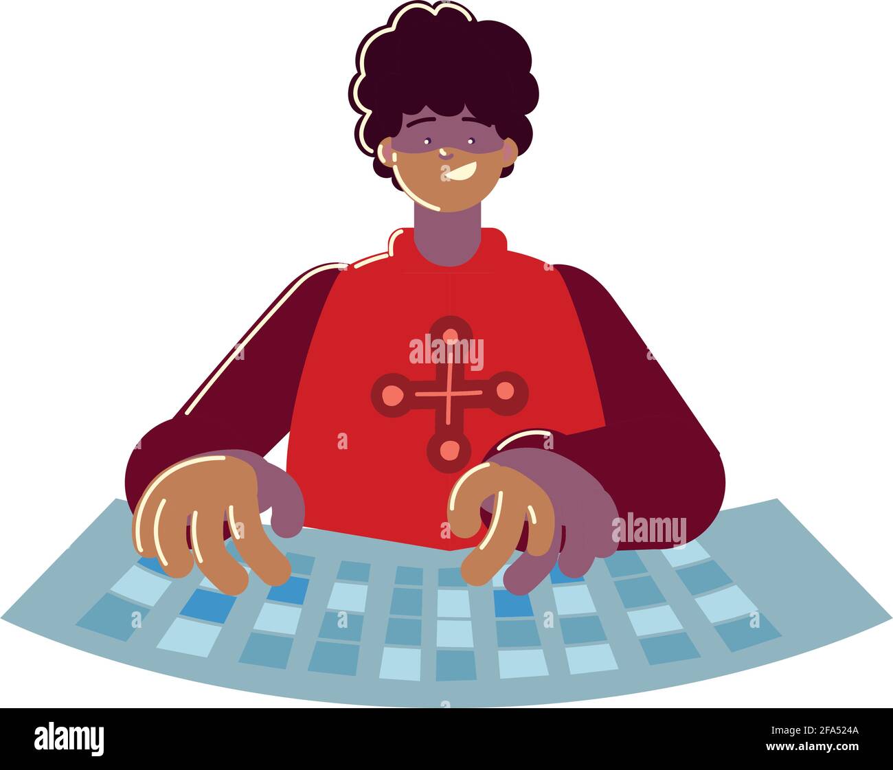 Man playing online video game Stock Vector Images - Alamy