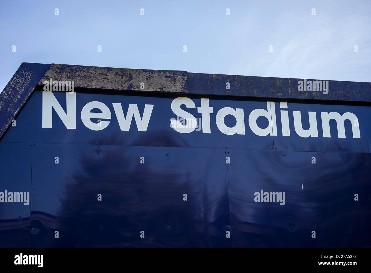 New Stadium on building site hoarding around proposed Southend Utd ...
