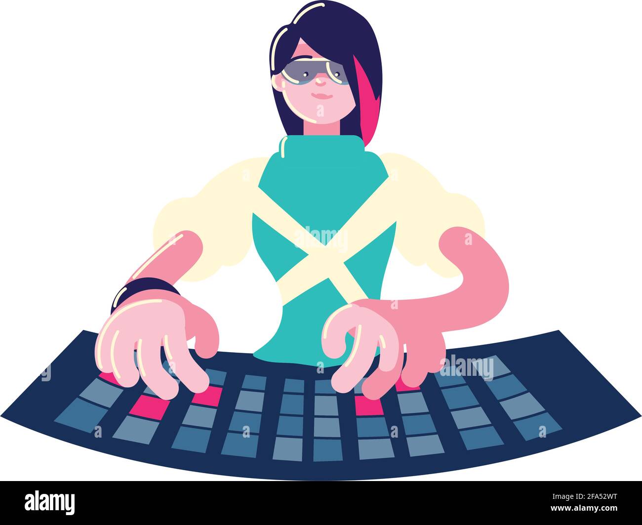Gamer girl cartoon Cut Out Stock Images & Pictures - Alamy