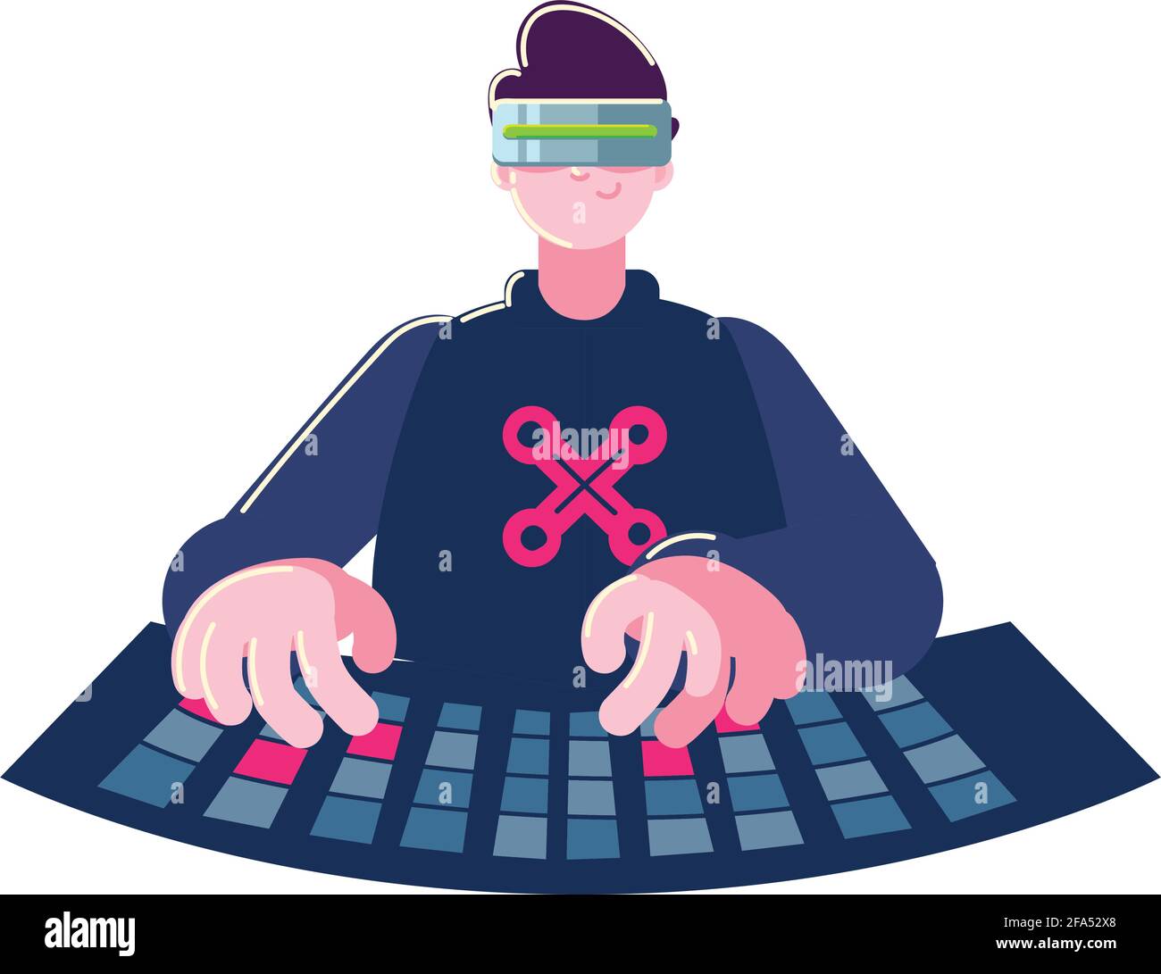 Young guy playing video Stock Vector Images - Alamy