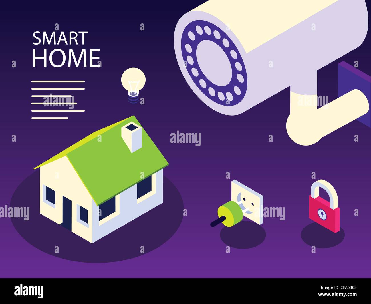 smart home security Stock Vector Image & Art - Alamy