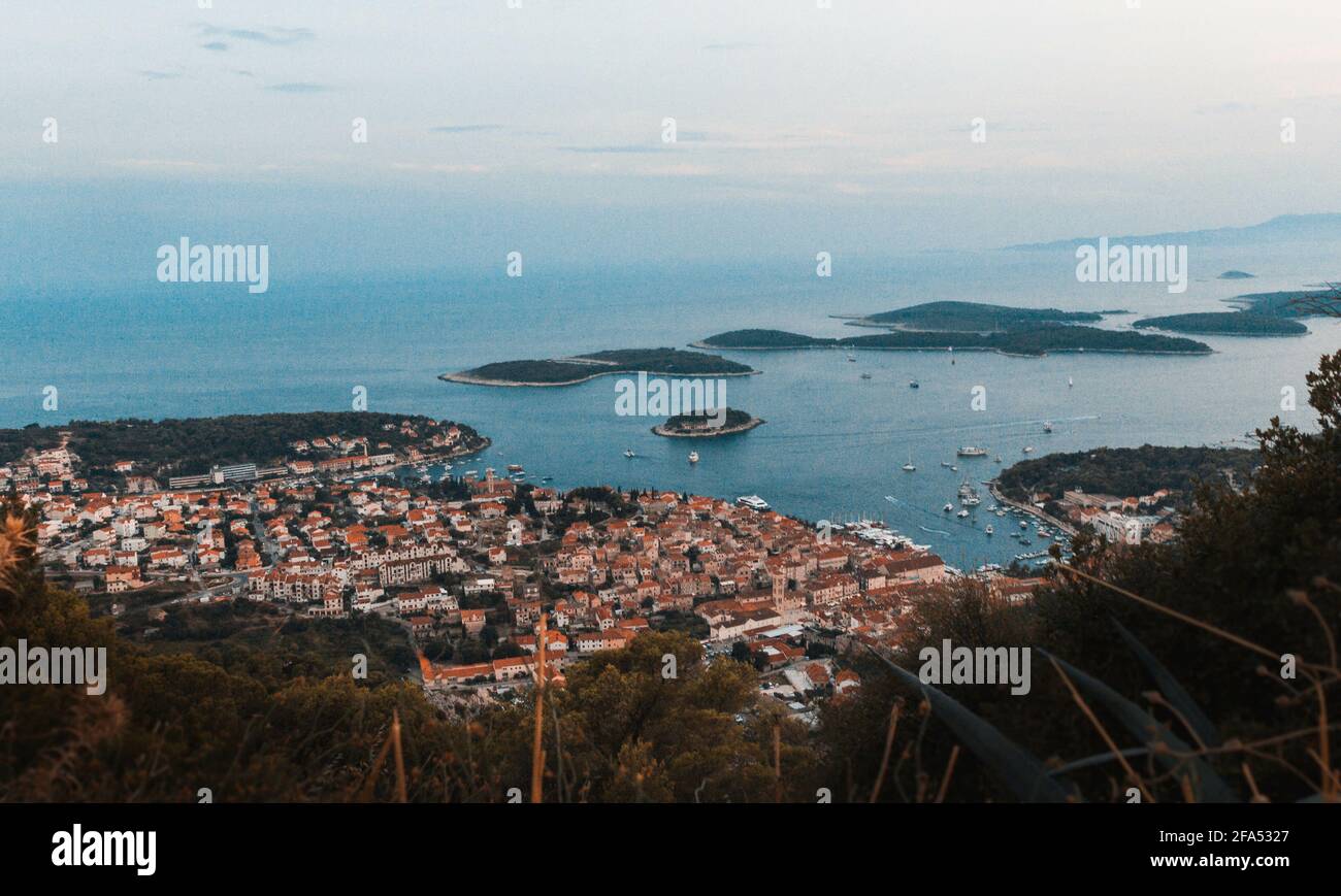 Beautiful view of the Cavtat city in Croatia Stock Photo - Alamy