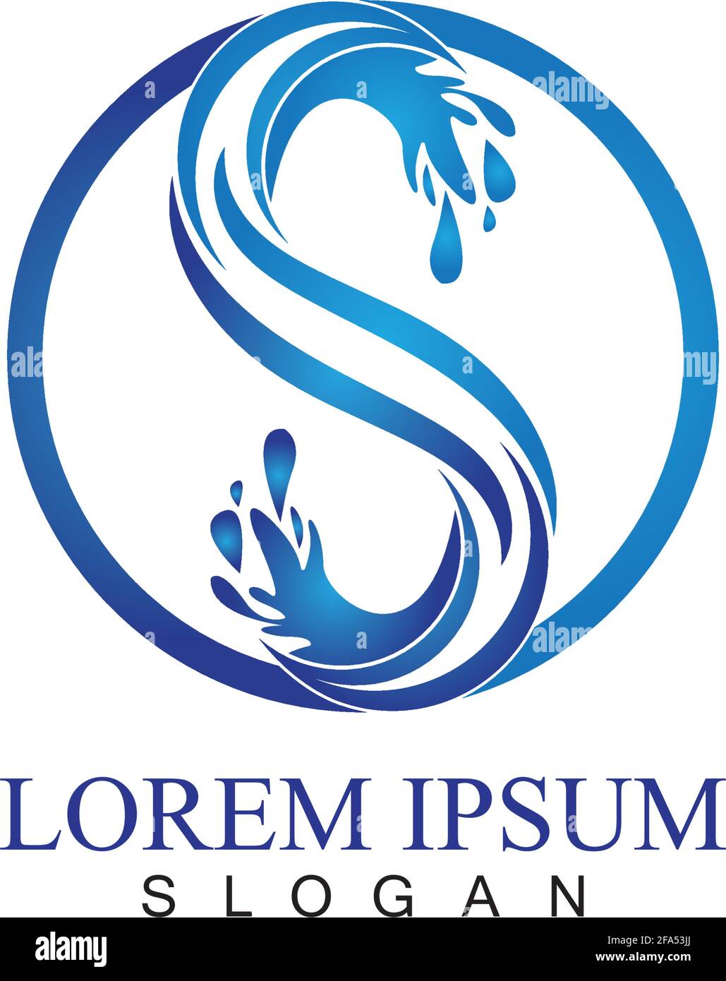 S letter water splash logo design template Stock Vector Image & Art - Alamy