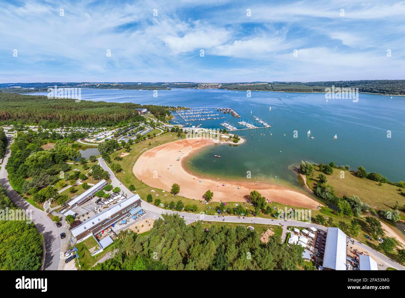 Views of Ramsberg and the Great Brombach Lake, the largest lake in the ...