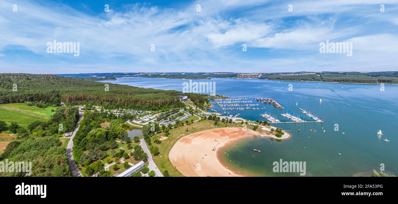 Views of Ramsberg and the Great Brombach Lake, the largest lake in the ...