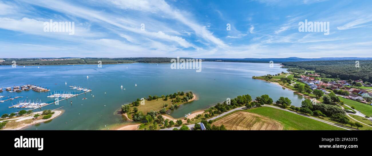 Views of Ramsberg and the Great Brombach Lake, the largest lake in the ...