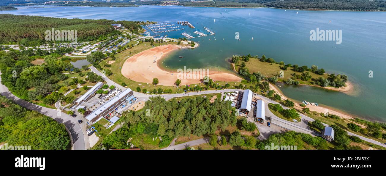 Views of Ramsberg and the Great Brombach Lake, the largest lake in the ...