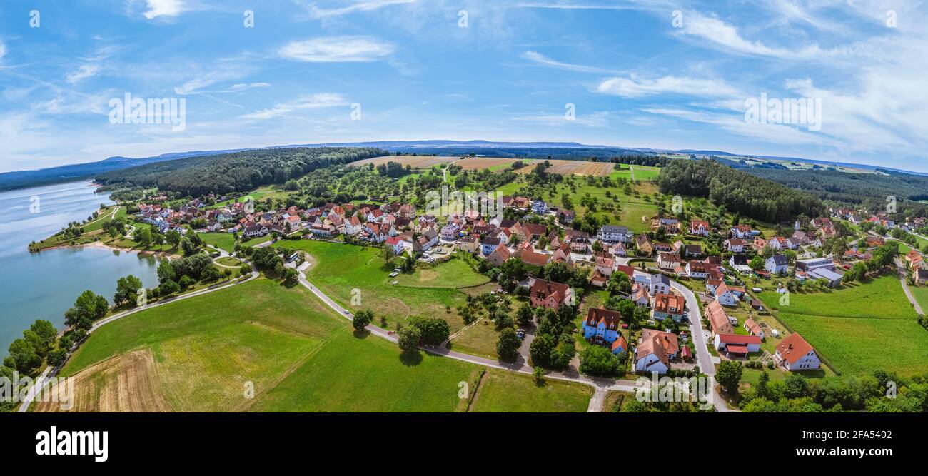 Views of Ramsberg and the Great Brombach Lake, the largest lake in the ...
