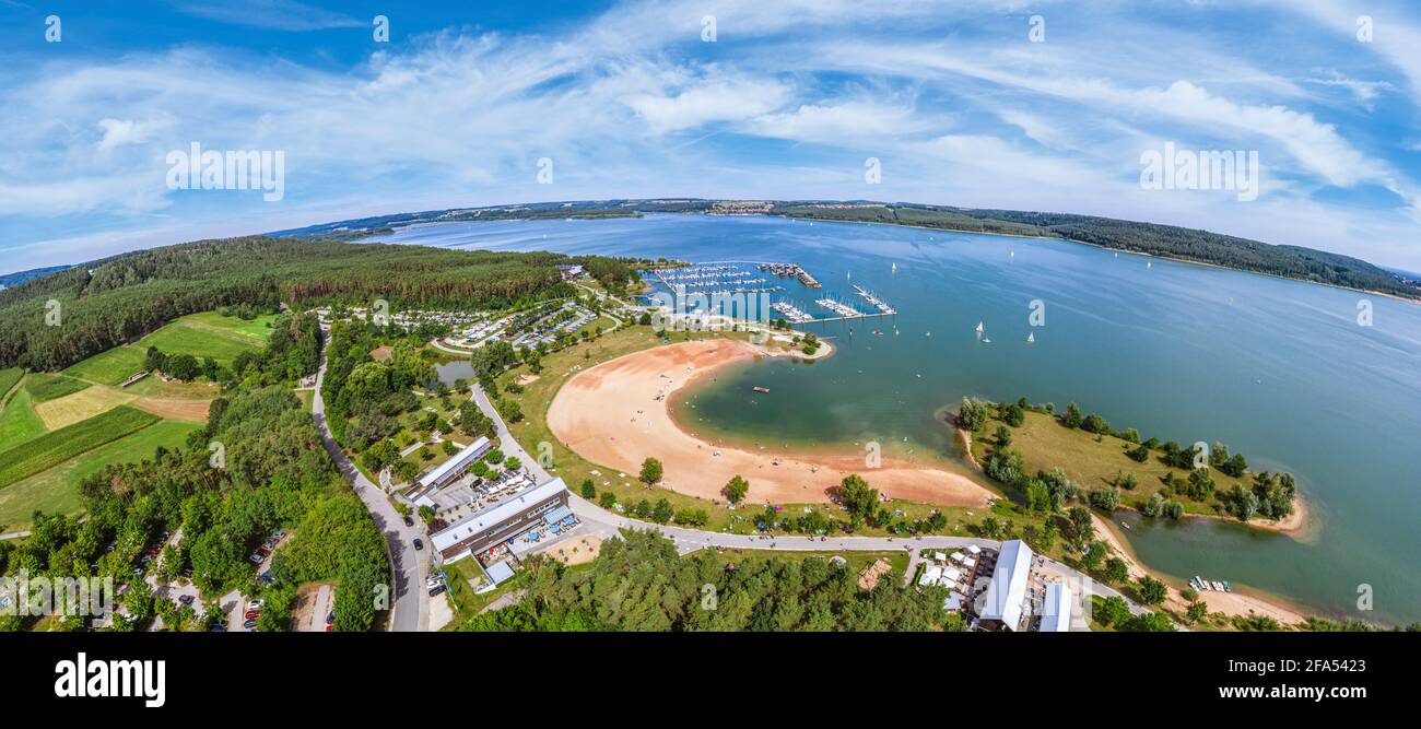 Views of Ramsberg and the Great Brombach Lake, the largest lake in the ...