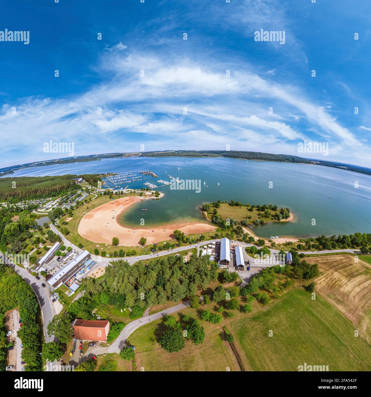 Views of Ramsberg and the Great Brombach Lake, the largest lake in the ...