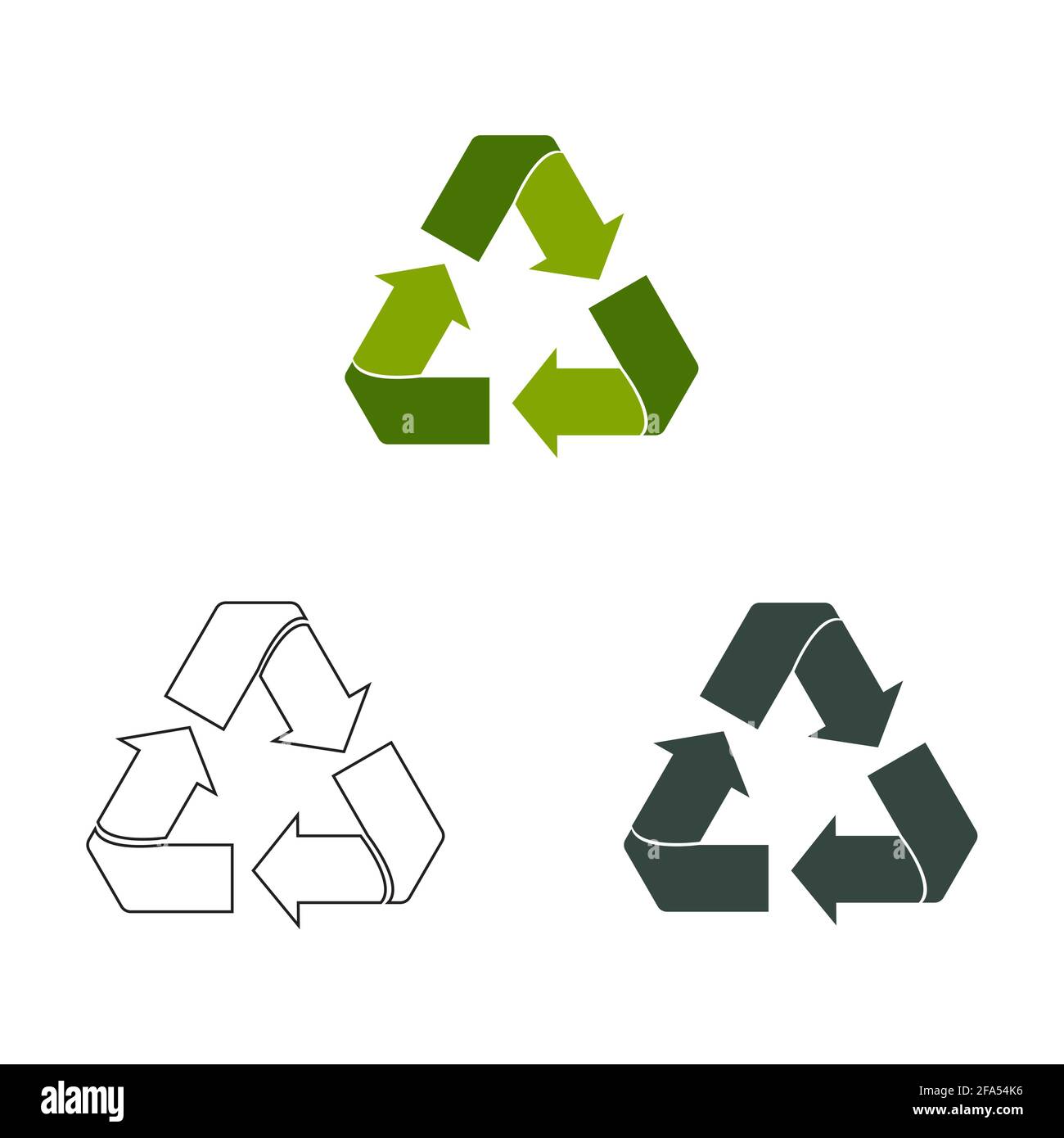 Recycle icon symbol vector isolated white background Stock Vector Image ...